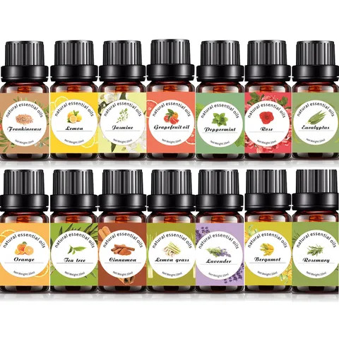 Buy Bulk Organic Essential Oils 100% Pure Natural 10ml Glass Bottle ...