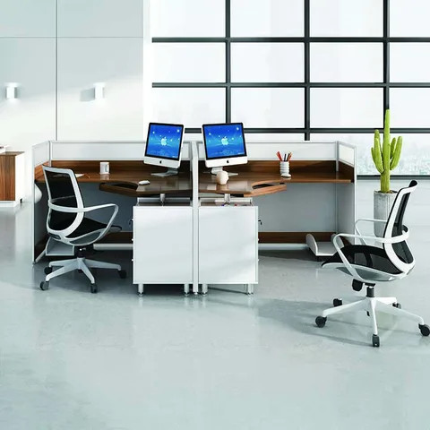 Buy Center Table Office Workstations Modular Partition 4 Seater Office ...