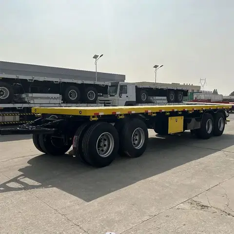 Buy Container Trailer Lowbed 3 Axle Semi Trailer Transport 20gp/40hq ...