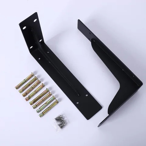Buy Custom Black Colored Powder Coating Black Metal Floating Shelf ...