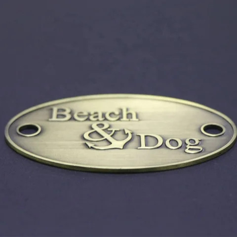 Buy Custom Embossed Metal Labels 3d Bronze Craft Badge Emblem Zinc ...