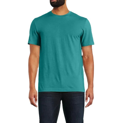 Buy Custom Mens Blank Plain Dyed Round Neck Premium Cotton Polyester ...
