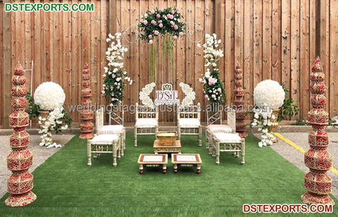 Buy Decorative Wedding Mandap Matka Pillars Indian Wedding Ceremony ...