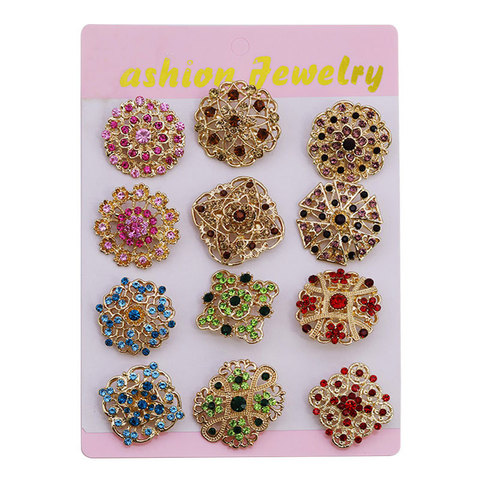 Buy Designer Women Ladies Charming 12pcs Clear Rhinestone Crystal ...