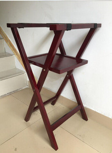 Buy Double Layer Solid Wood Hotel Luggage Racks Folding Luggage Chair ...