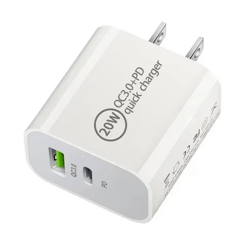 Buy Dual Charger Type C Mobile Phone Fast Charging Wall Charger Dual ...