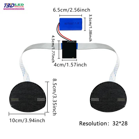 Buy Eye3228 App Control Animated Led Eagle Eye Display Pixel Rgb Led ...