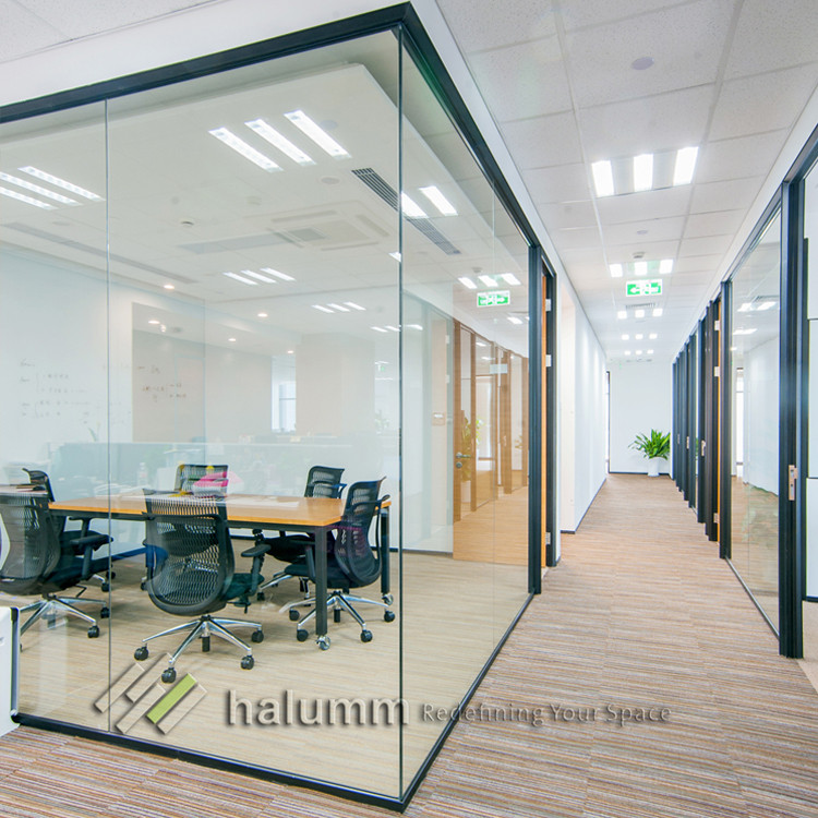Buy Glass Partition Wall System Demountable Partitions Temporary Partition Walls from Halumm ...