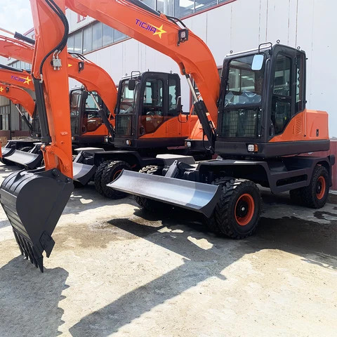 Buy Heavy Duty Wood Grabber Digger Bagger 15 Ton Wheeled Excavator ...