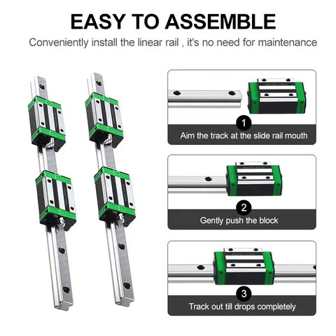 Buy High Quality Steel Linear Guide Rail Blocks Hgh-ca/ha Sizes 15 20 ...