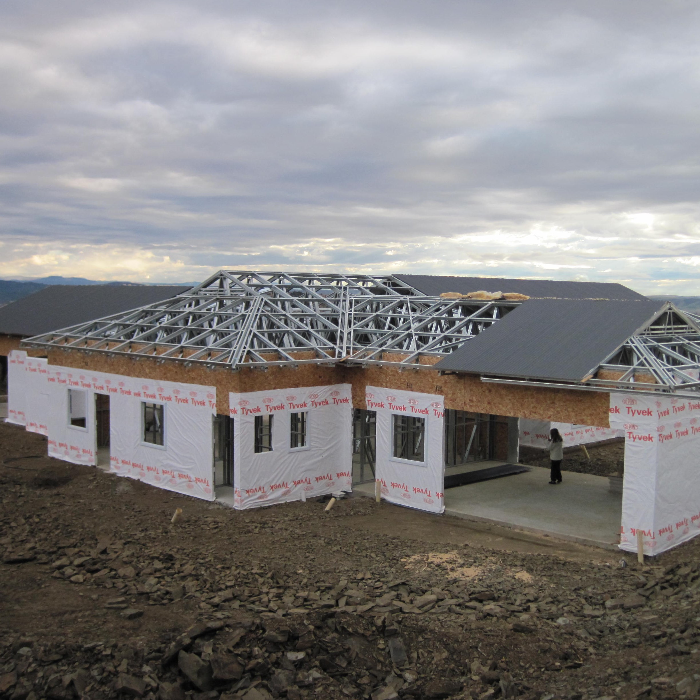 Buy Hurrican Proof Prefab Beam Frame Bungalow Kits Framing Structure ...