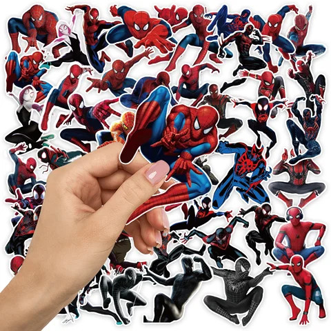 Buy 50pcs Spider Hero Stickers For Boy Kid Waterbottle Decal Decoration ...