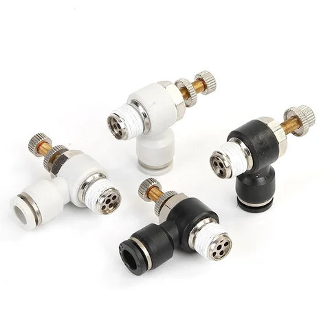 Buy Pneumatic Cylinder Sl Flow Speed Control Valve Throttle Valve Adjustment Air Valve Manual ...