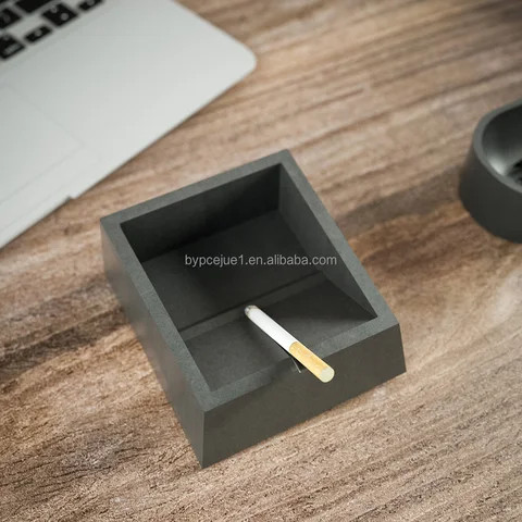 Buy Popular New Environmentally Friendly Cement Square Concrete Ashtray ...
