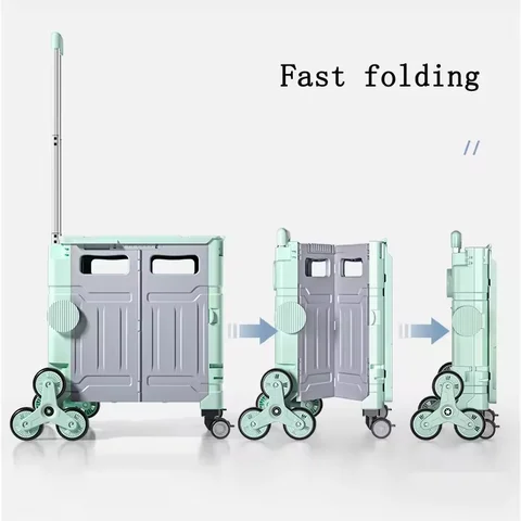 Buy Portable Foldable Hand Trolley Cart Collapsible Tool Camping ...