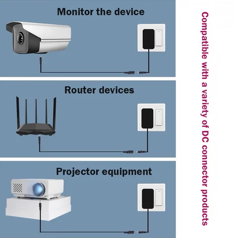 Buy Pure Copper Core Power Supply Dc Wire Male And Female Extension ...