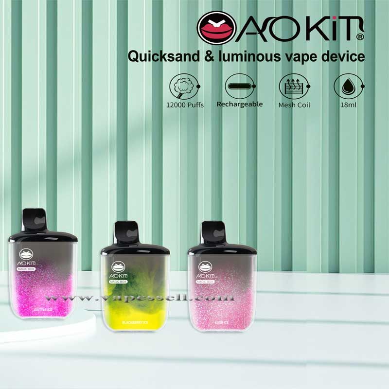 Buy Aokit Magic Box 12000 Puffs 0%2%3%5% Nicotine Mesh Coil Disposable ...
