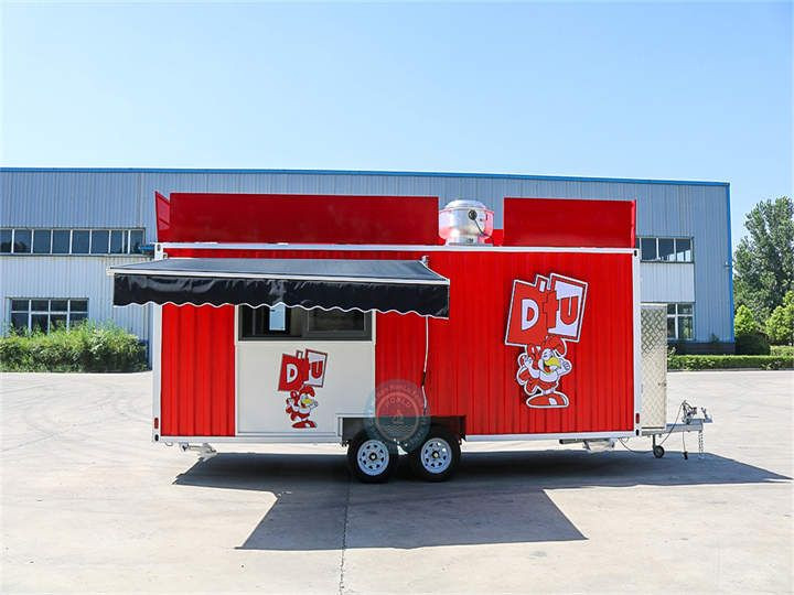 Buy 18ft Container Food Trailer With Awning from Camp Industrial Co ...
