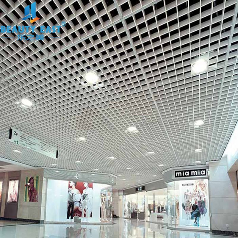 Buy Indoor Metal Grid Ceilings Aluminum Open Grille Ceiling For ...