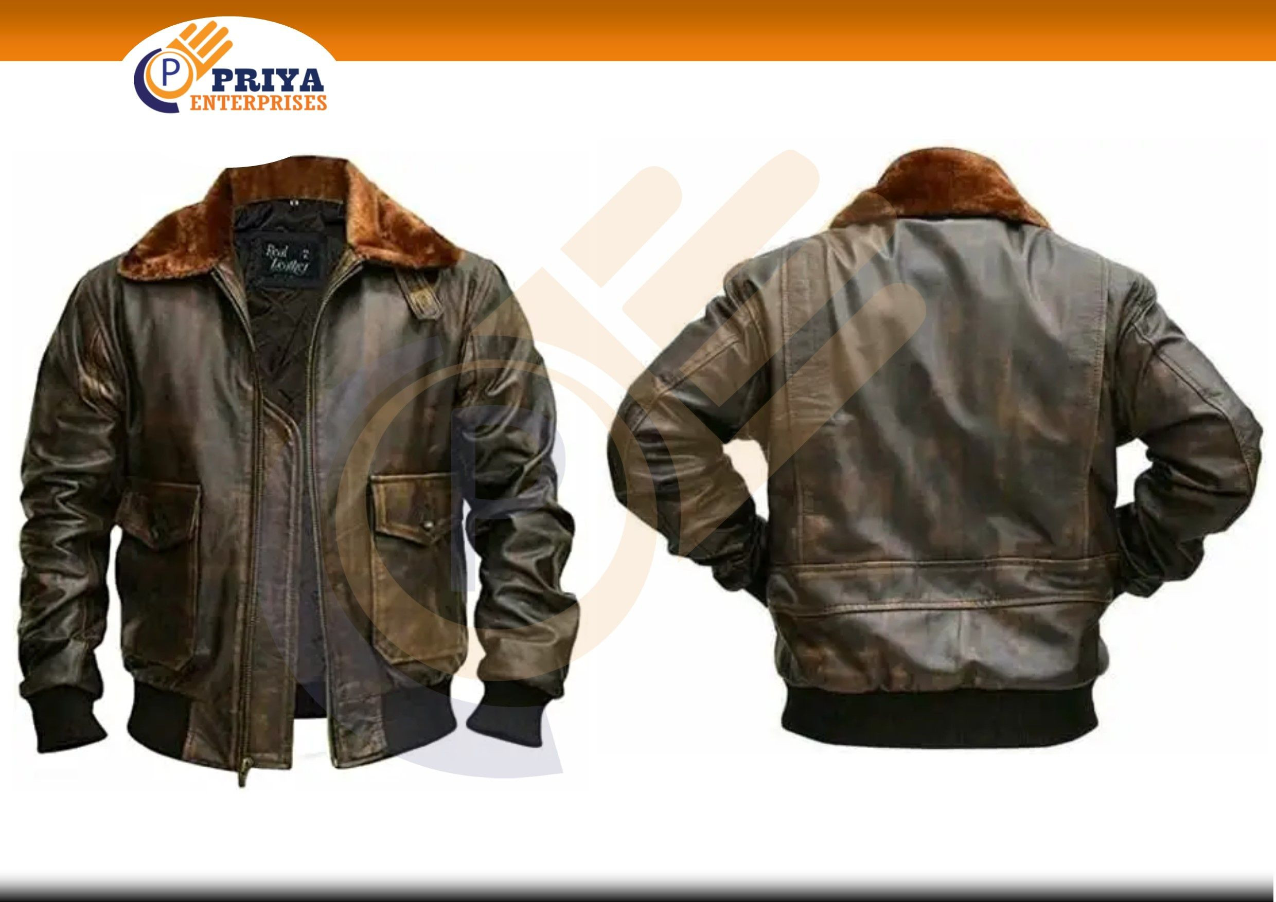 Buy Men's Winter Pilot Jacket - Plus Size Oversized Leather Aviator ...