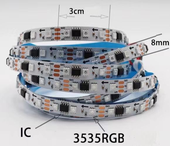 Buy 3535 Rgbic Led Strip Light Addressable Led Digital Led Light Pixel Led 96led/m 12v from ...