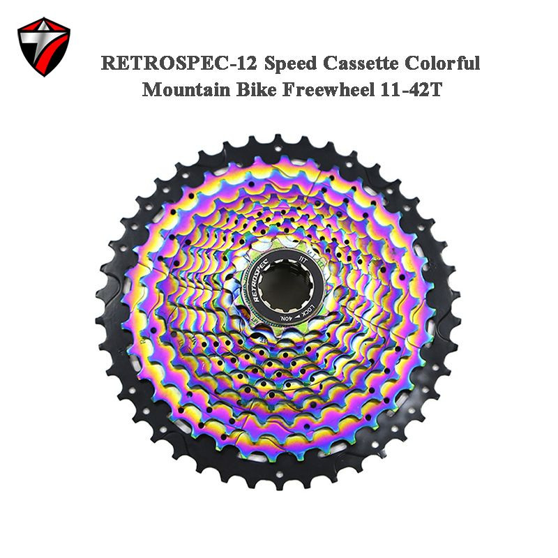 Buy Retrospec-12 Speed Cassette Colorful Mountain Bike Freewheel 11-42t ...