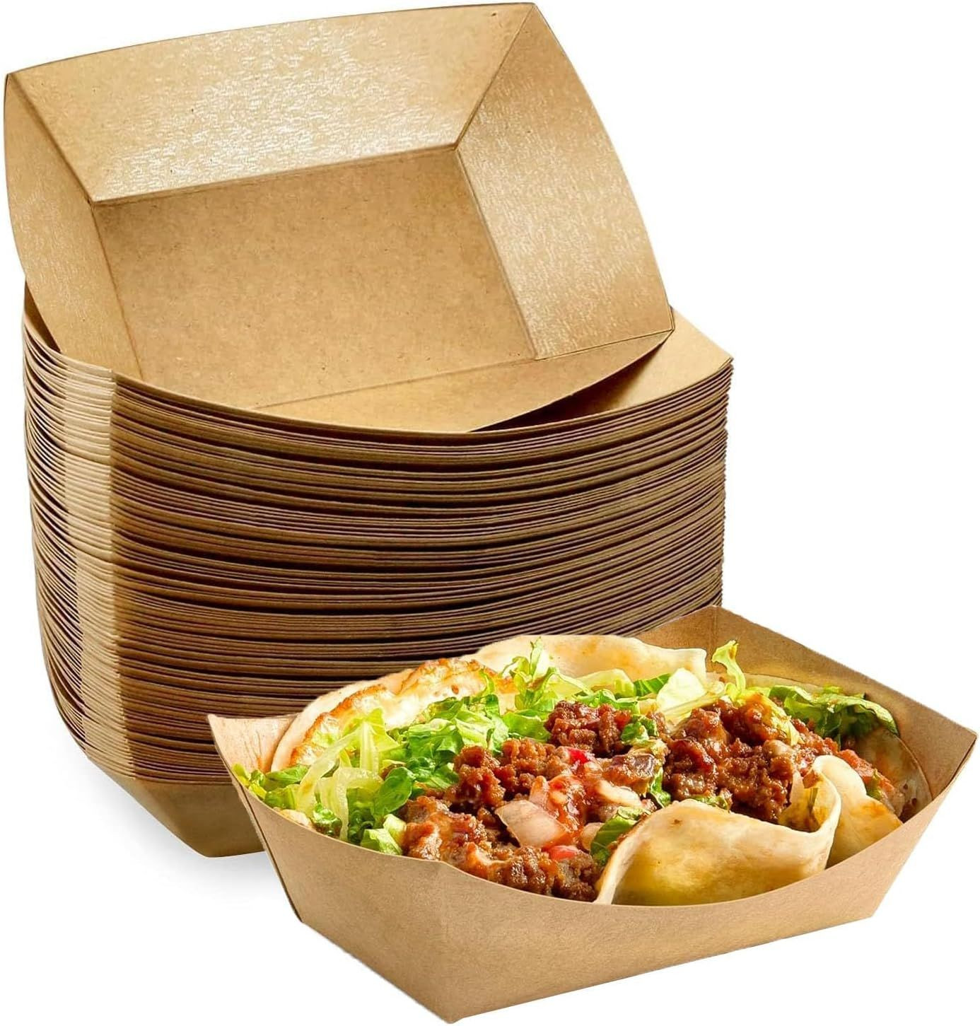 Buy Sustainable Kraft Paper Tray For Chips Fries Food Takeaway from ...