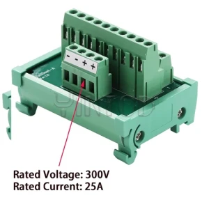 Buy 2 In 10 Out Terminal Blocks Module 25a Din Rail Panel Mounting ...