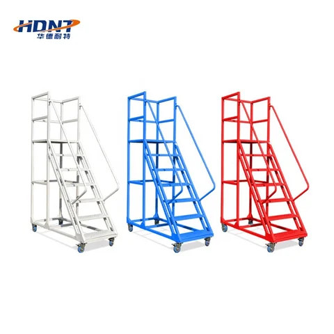 Buy 5-step Steel Rolling Platform Truck Mobile Warehouse Ladder Cart ...