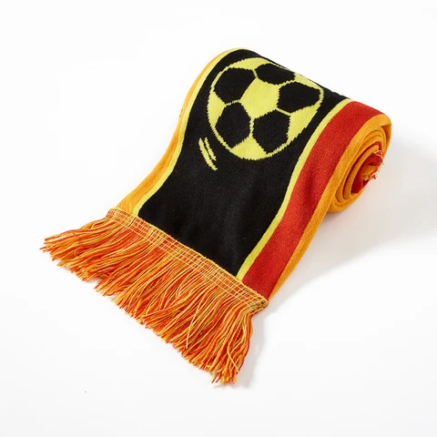 Buy Acrylic Soft Sports Football Club Fan Knit Scarf Custom Warm Winter ...