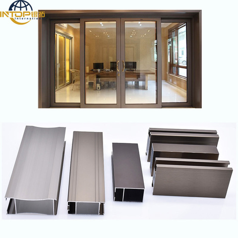 Buy Anodizing Champagne Screen Sill Track Extrusion Aluminum Profile ...