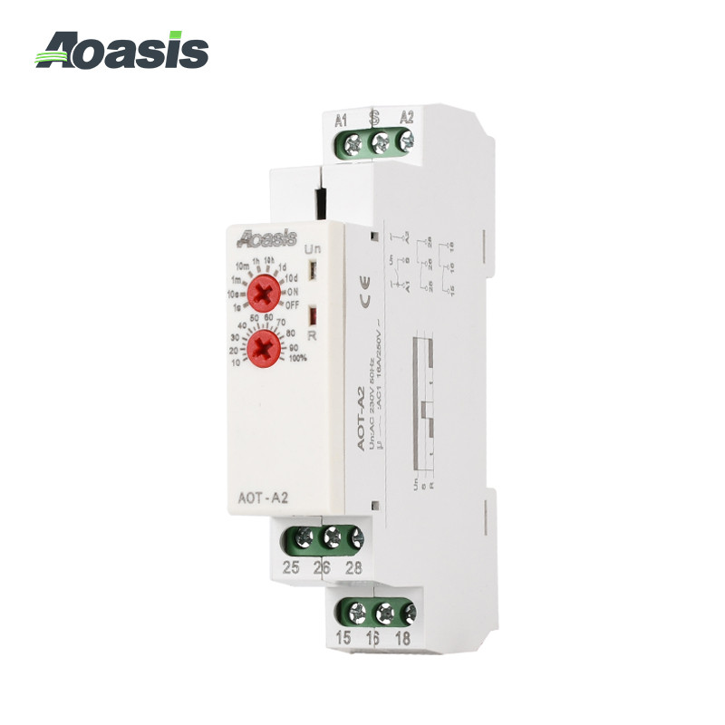 Buy Aoasis Aot-a2 Din Rail Electronic Timer Relay Single Function Time ...