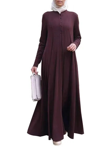 Buy Arab Robe Middle East Abaya Saudi Foreign Trade Muslim Loose Solid ...