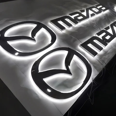 Buy Backlit Car Led Logo Sign Custom Car Logo Metal Letters Logo Led ...