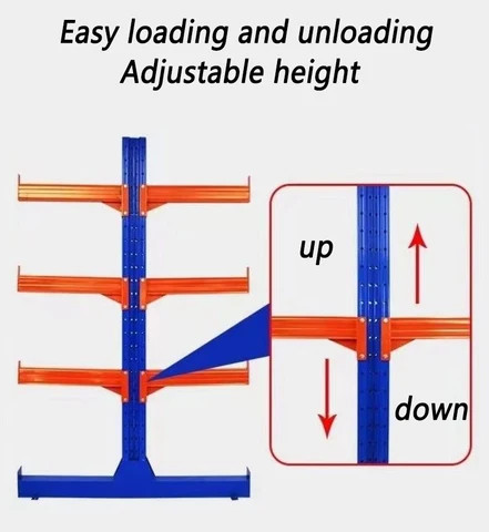 Buy Cantilever Shelf Stacking Plate Steel Pipe Car Load 500kg Steel ...