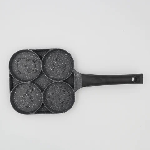 Buy Cast Aluminum Cartoon 4 Holes Frying Pan Temperature Sensing Baby ...