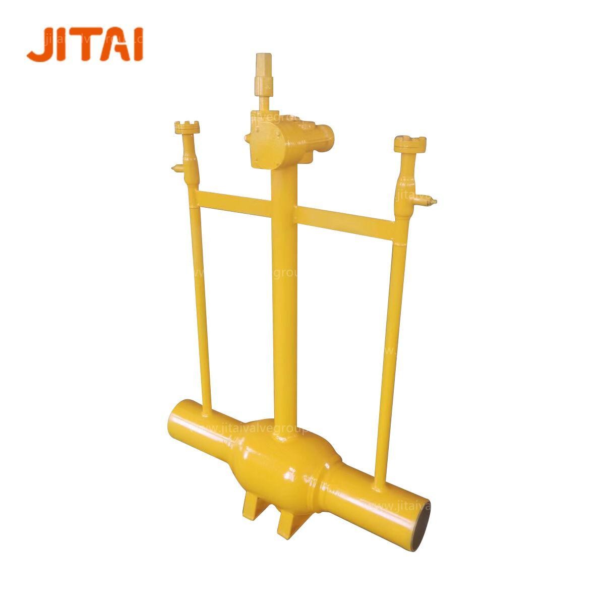 Buy Cs Long Stem 3 Inch Welded Ball Valve With Drain Port from JITAI ...
