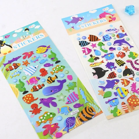 Buy Custom 3d Puffy Stickers Decorative Kids Cute Pvc Vinyl Cartoon 3d ...
