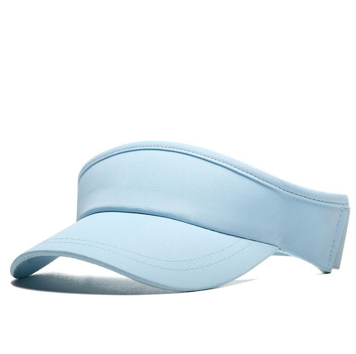 Buy Custom Black Grey Light Blue Blank Sun Visor Hats Plain Sports ...