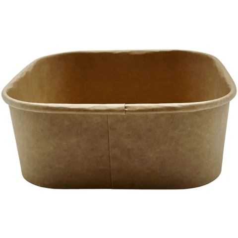 Buy Custom Printing Food Packing Box Salad Bowls Kraft Paper Bowl With ...