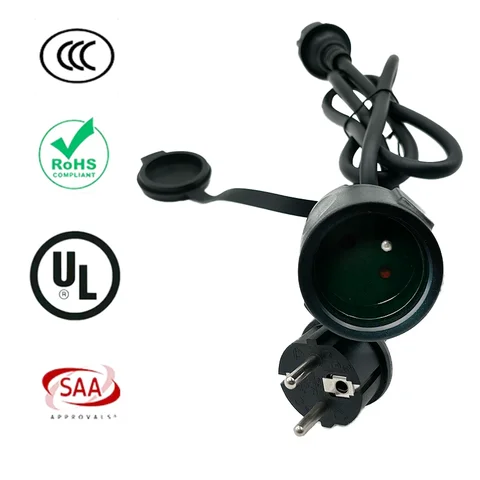 Buy Eu Wiring Plug Vde Mark Waterproof European Male To Female Direct ...