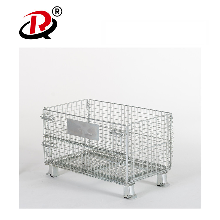 Buy Factory Supplier Wire Mesh Container Trolly Box Cage Metal Bin ...