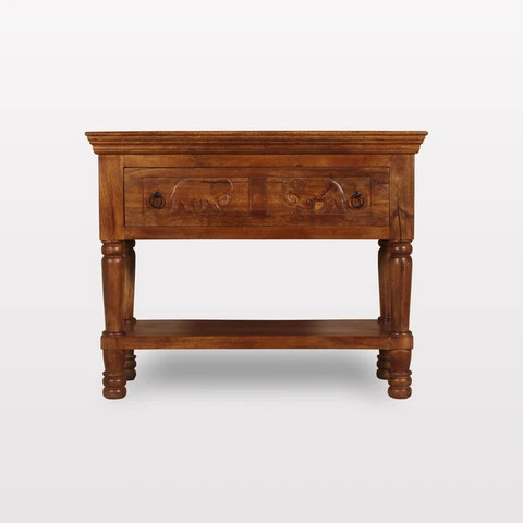 Buy Hand-carved Elephant Wooden Console Table Sheesham Wood Console ...