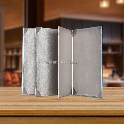 Buy High Quality A4 A5 Size Pu Leather Hardcover Menu Holders Folder ...
