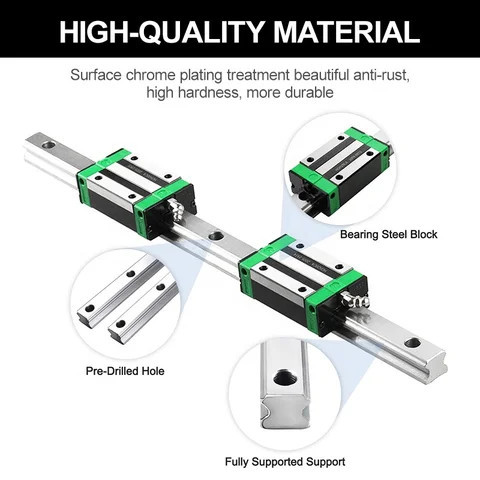 Buy High Quality Steel Linear Guide Rail Blocks Hgh-ca/ha Sizes 15 20 ...