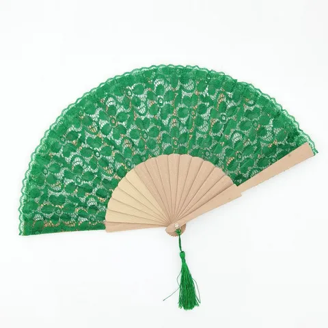 Buy Hot Sale White Lace Wood Foldable Fan Nature Wooden Art Craft ...