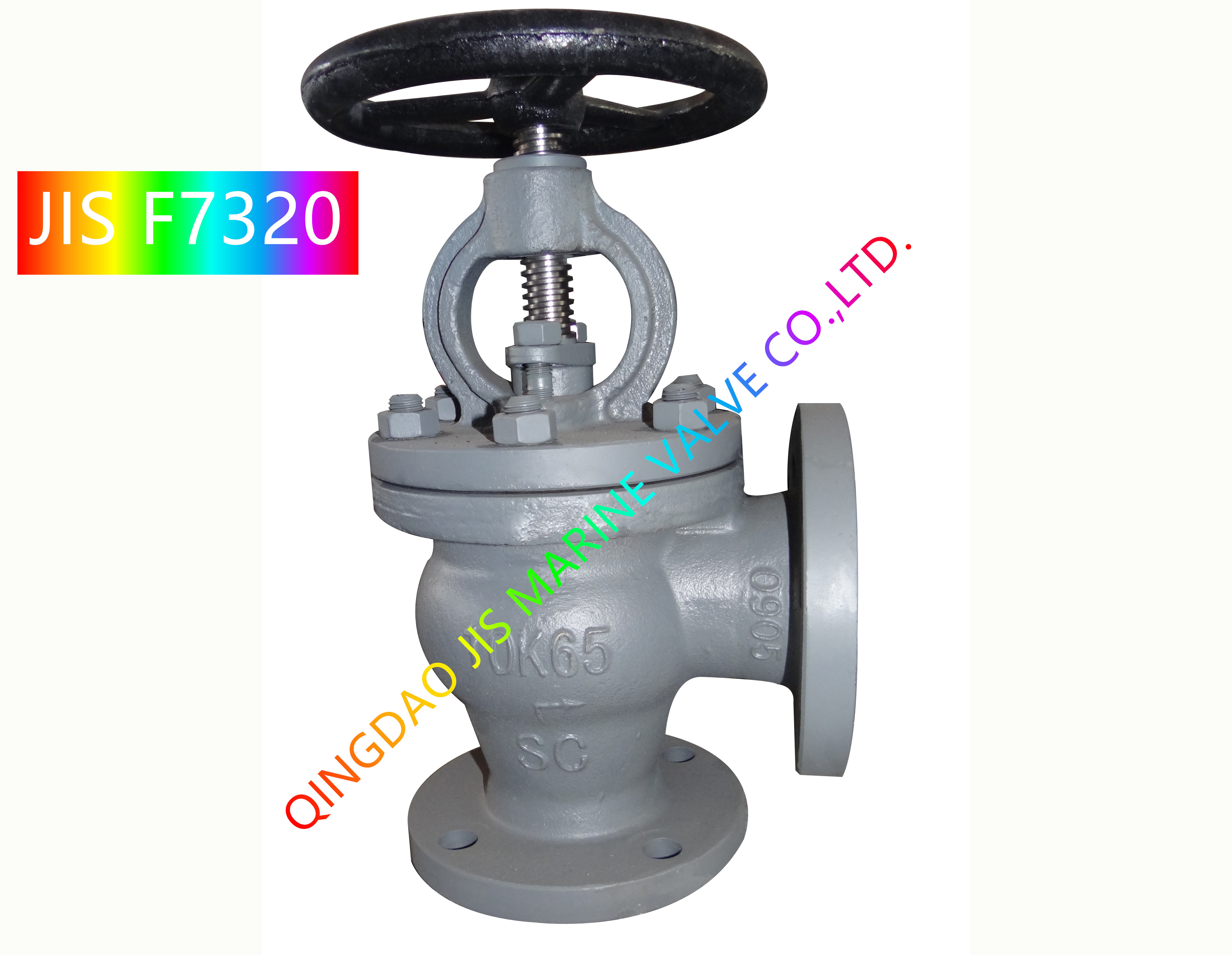 Buy Jis F7320 10k Marine Cast Steel Angle Globe Valve Stop Valve from ...