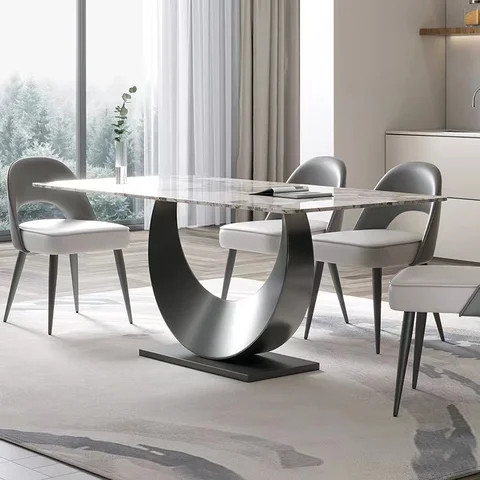 Buy Mesa De Jantar Concrete Marble Dining Table Set Dining Room ...