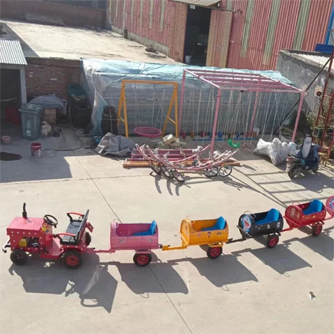 Buy Mini Electric Train Ride-on Set For Kids Trackless Barrel Train Fun ...