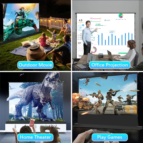 Buy Oem 92 Inch Electric Floor Rising Projector Screen 8k Hd 16:9 ...